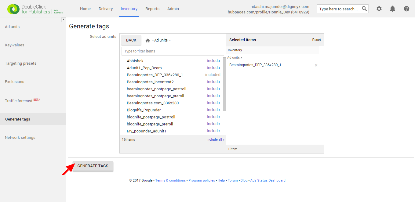 How to Generate Ad Tags in Google Ad Manager?